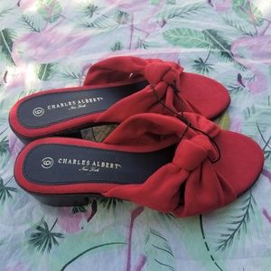 Charles Albert NY | Shoes | Charles Albert Ny Slip On Sandals Nwob Red ...